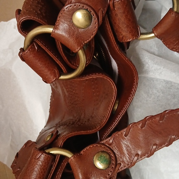Kooba | Bags | Kooba Brown Leather Handbag Wtassels Siennabrownred Guc ...